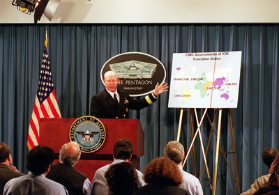 Rear Adm. Willard conducts a press briefing in the Pentagon about the ...