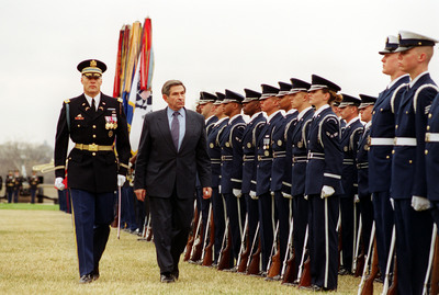 Col. Thomas M. Jordan escorts Deputy Secretary of Defense Paul ...