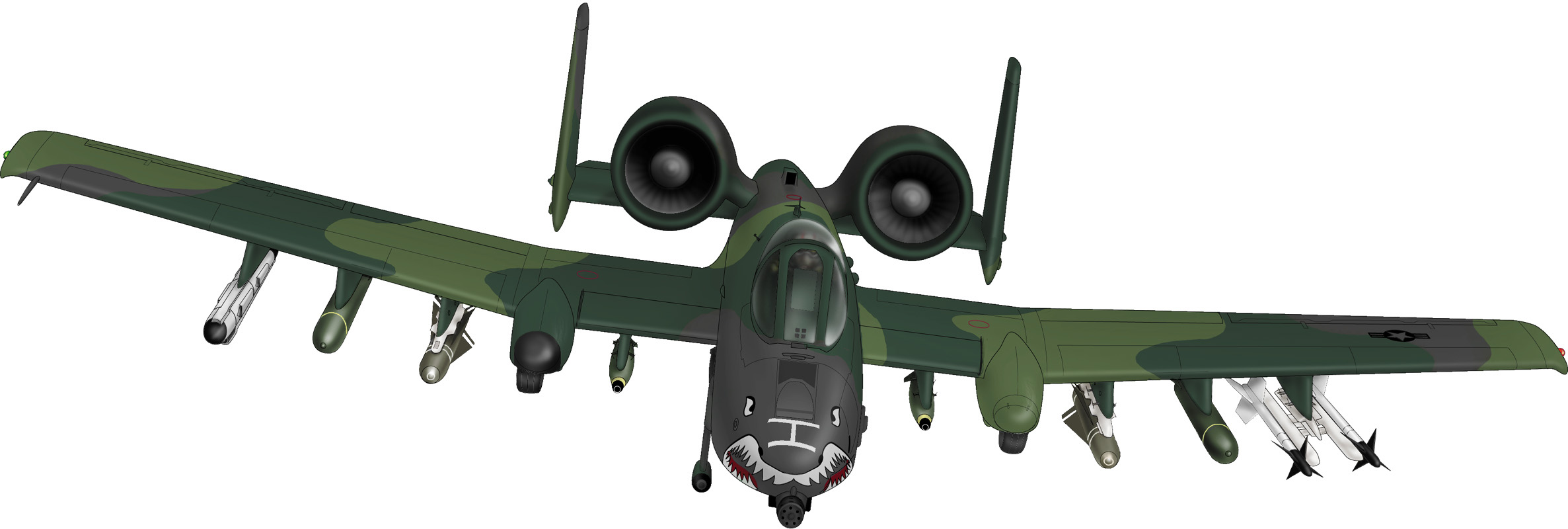 A-10 Thunderbolt II "Warthog" (color), Graphic by Barry Munden