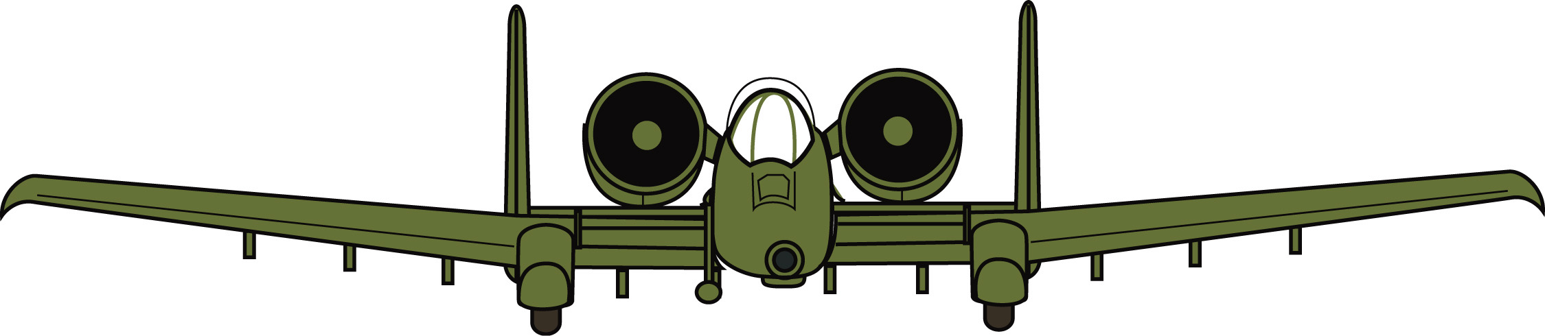 A-10 Thunderbolt II Warthog (color), Graphic by Barry Munden