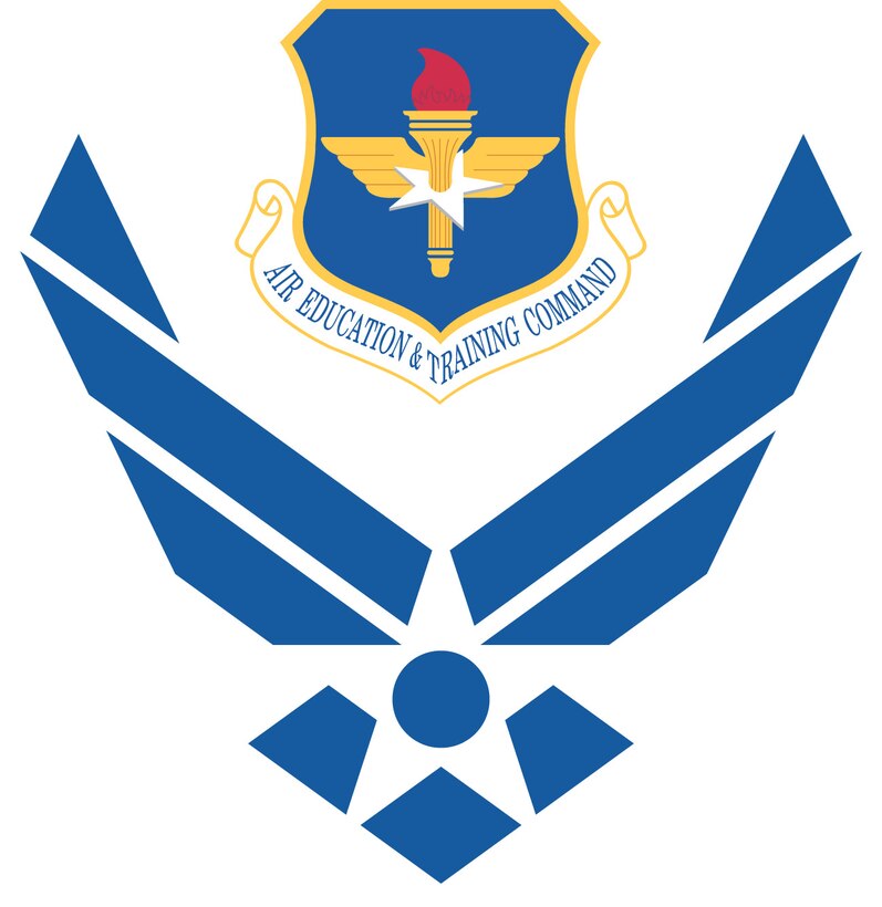 Air Force symbol with cradled AETC shield