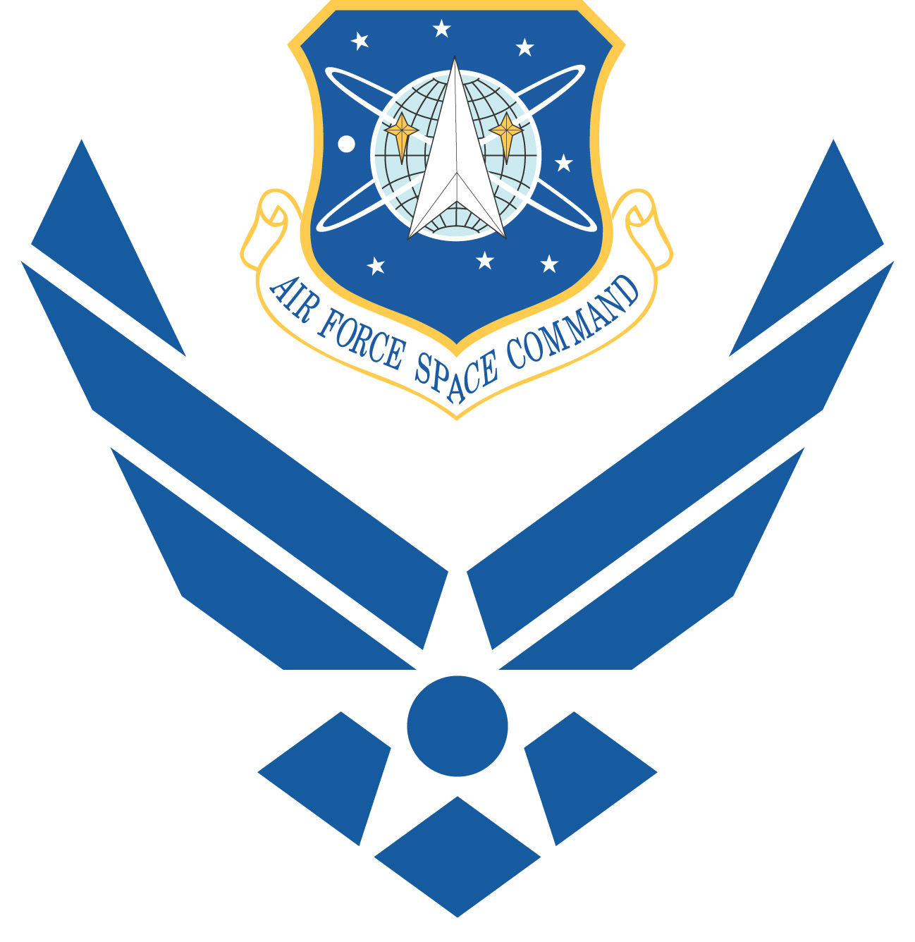 Air Force symbol with cradled AFSC shield
