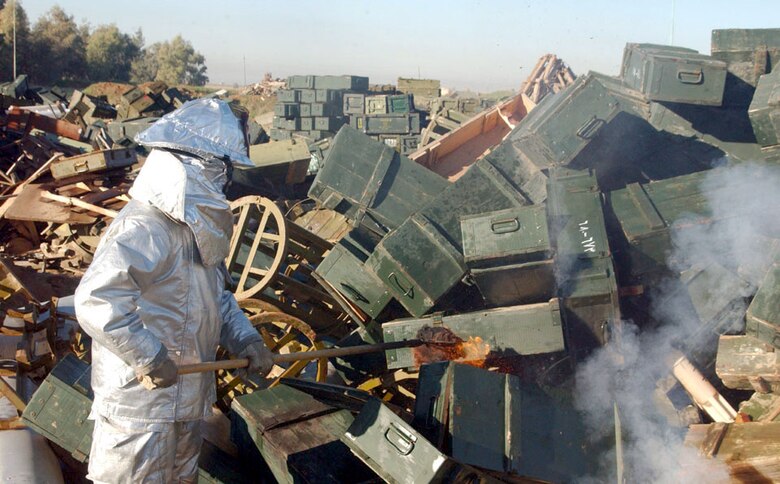 Squadron cleans bomb dump, makes area safe > U.S. Air Force > Article ...