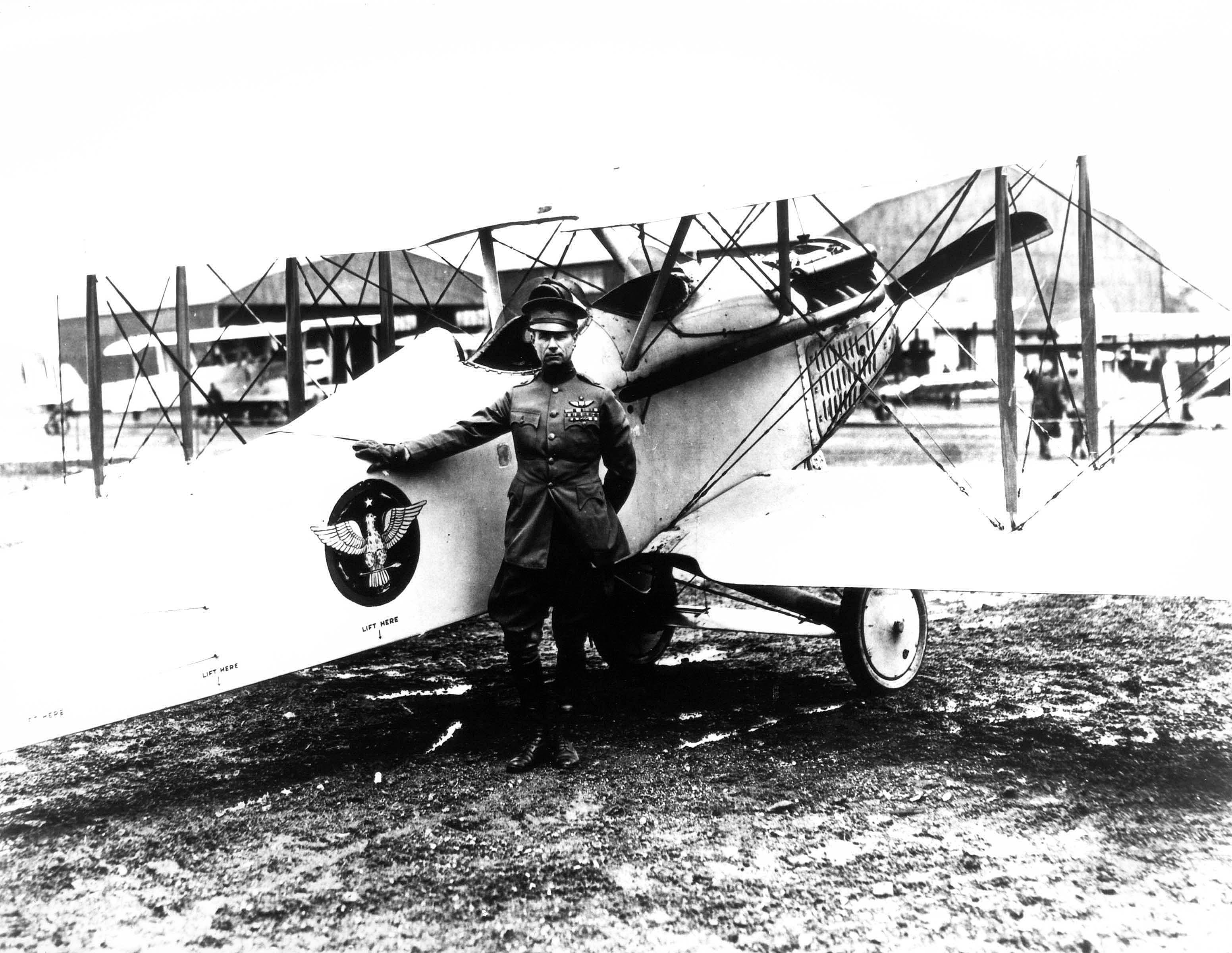 Billy Mitchell and Vought VE-7 Bluebird