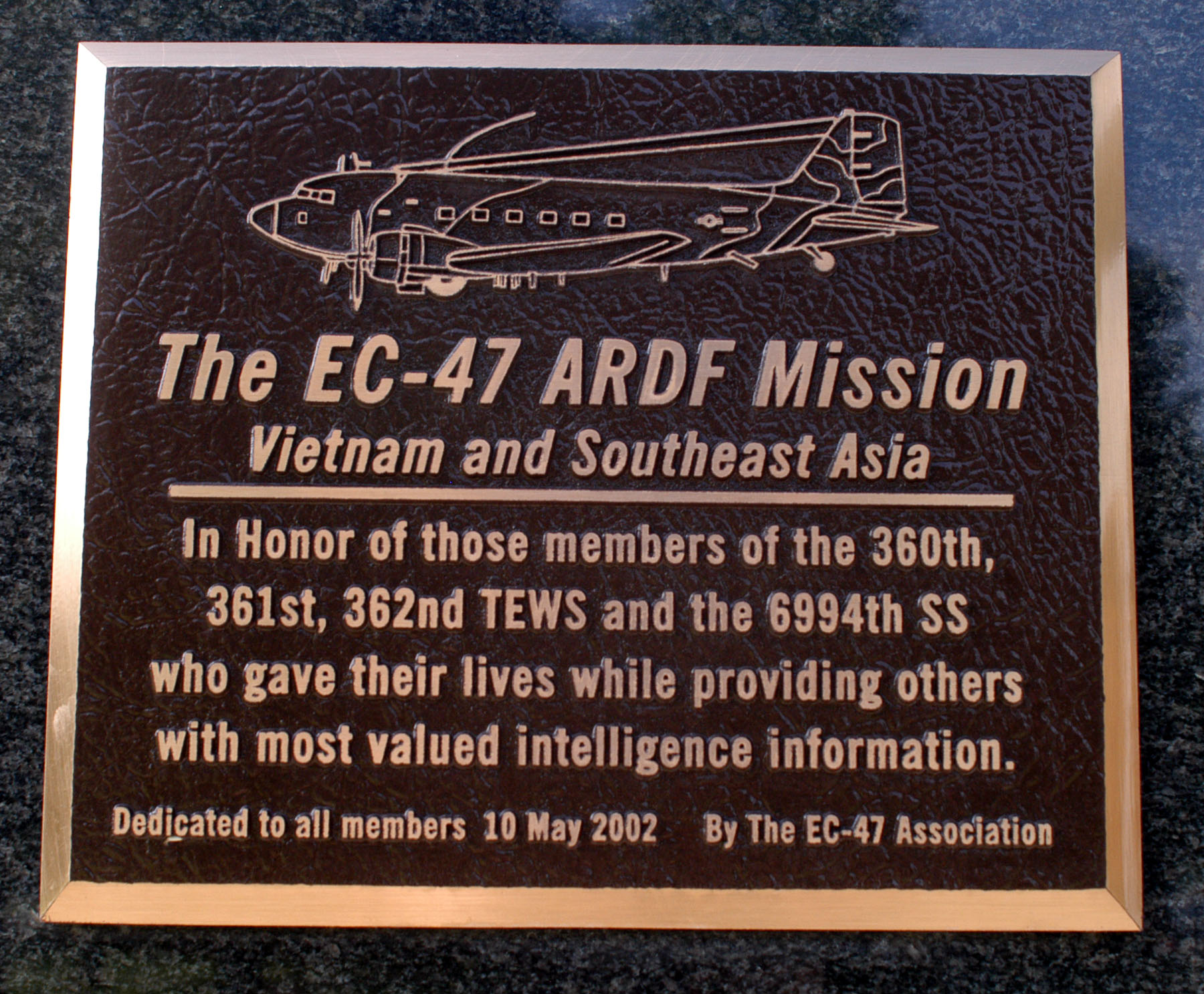 EC-47 ARDF Mission plaque