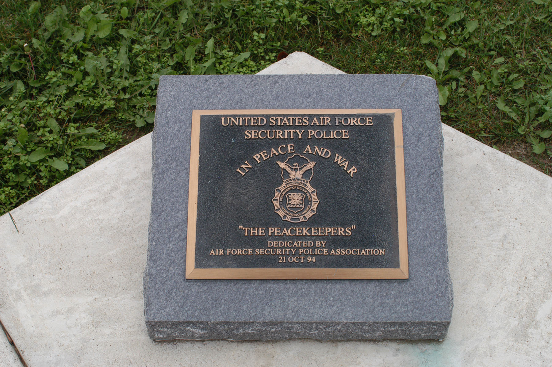 USAF Security Police plaque