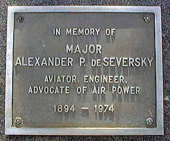 Alexander P. de Seversky plaque