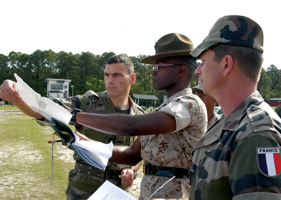 French sergeants major come aboard Depot to view recruit training ...