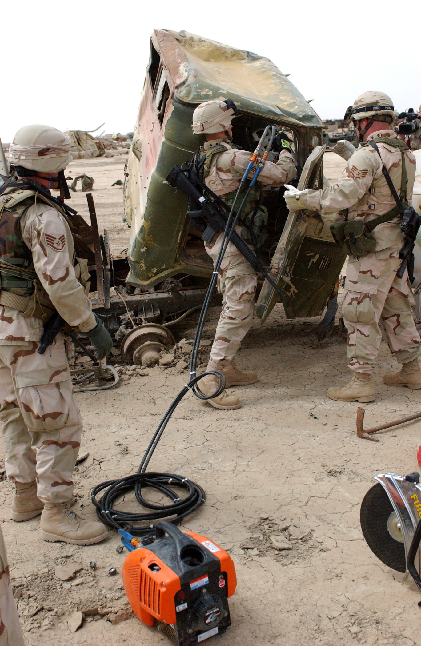 Simulated vehicle accident