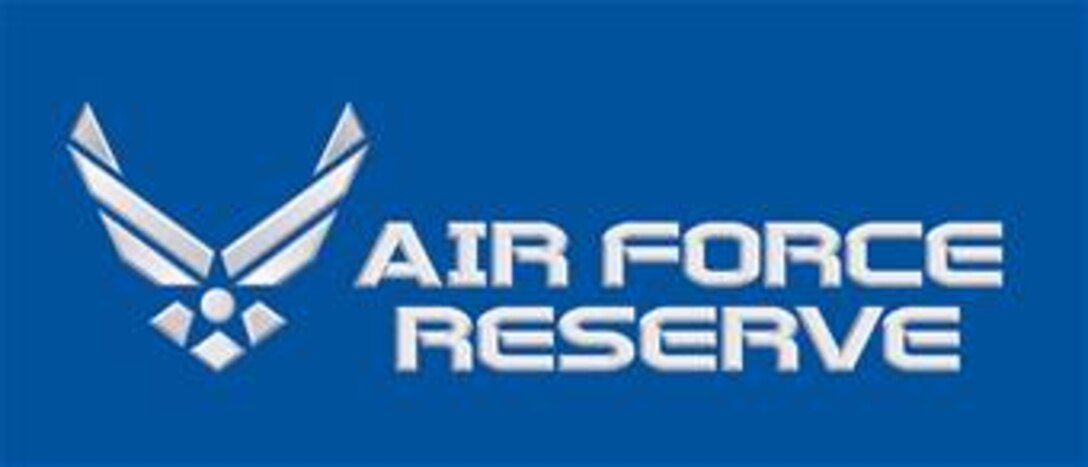 Air Force Reserve Logo, Stacked Blue Beveled