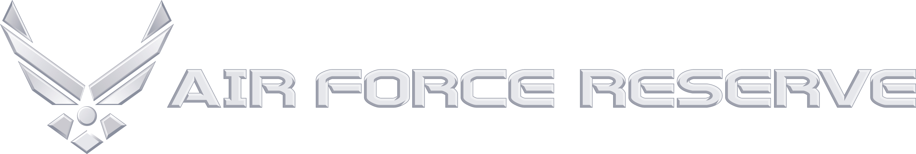 Air Force Reserve Logo, Silver Beveled