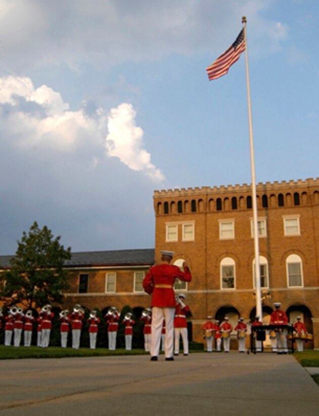 The Commandants’ Own U.S. Marine Drum and Bugle Corps plays during the ...