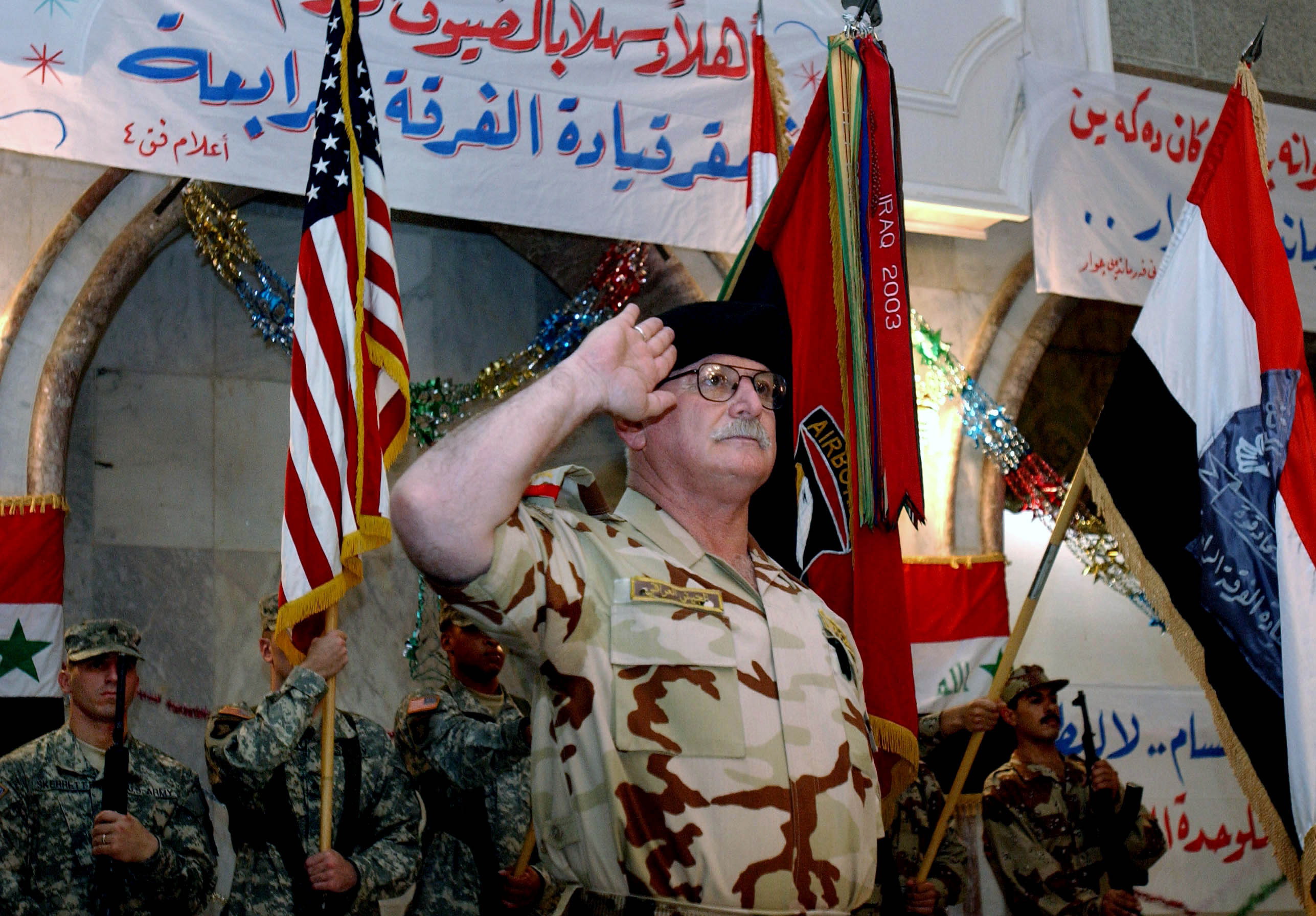 Lt. Gen. Abdul-Aziz Abdel-Rahman al-Mufti, commander of the 4th Iraqi ...