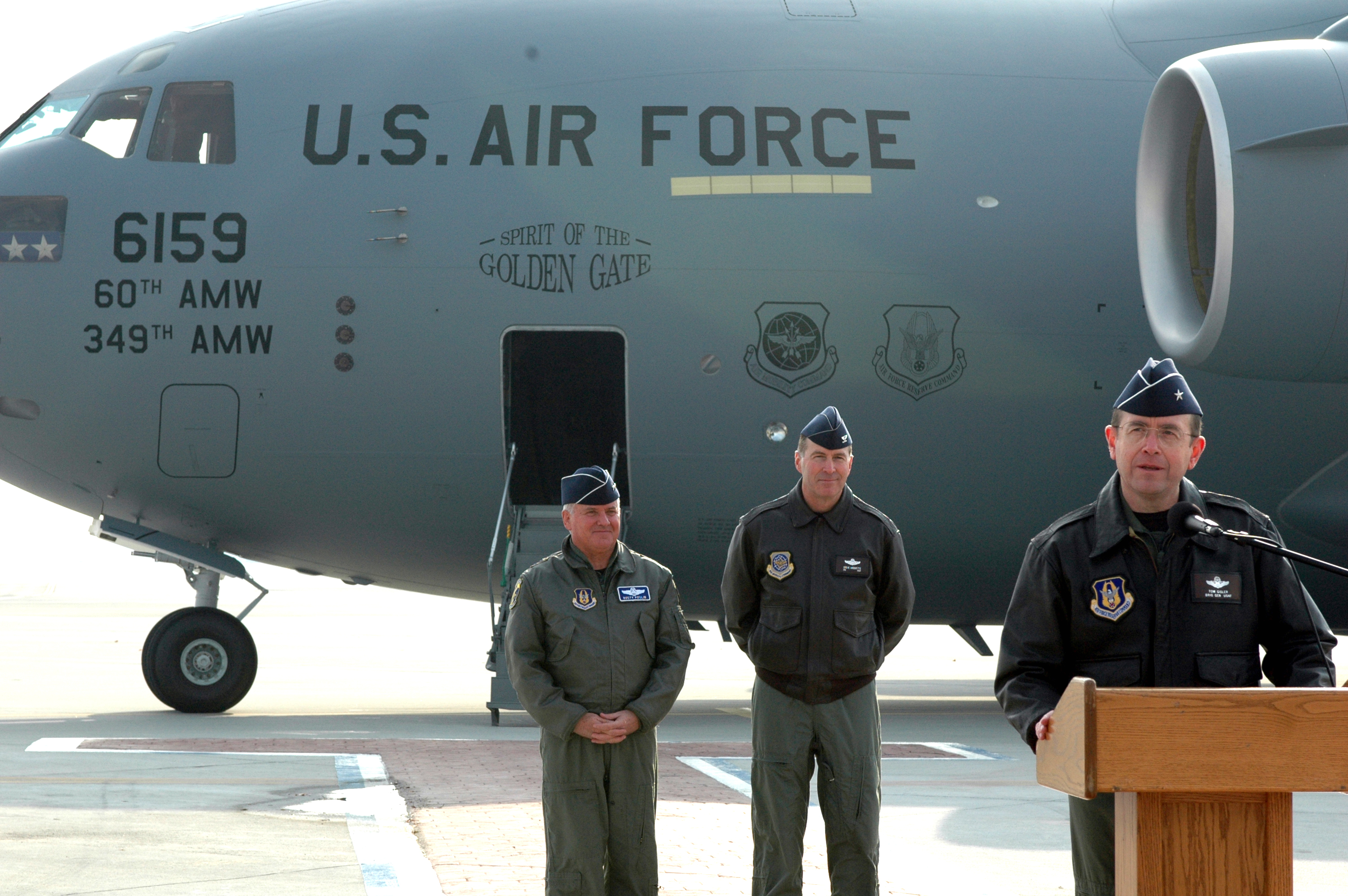 "Spirit of the Golden Gate" arrives > Travis Air Force Base > News