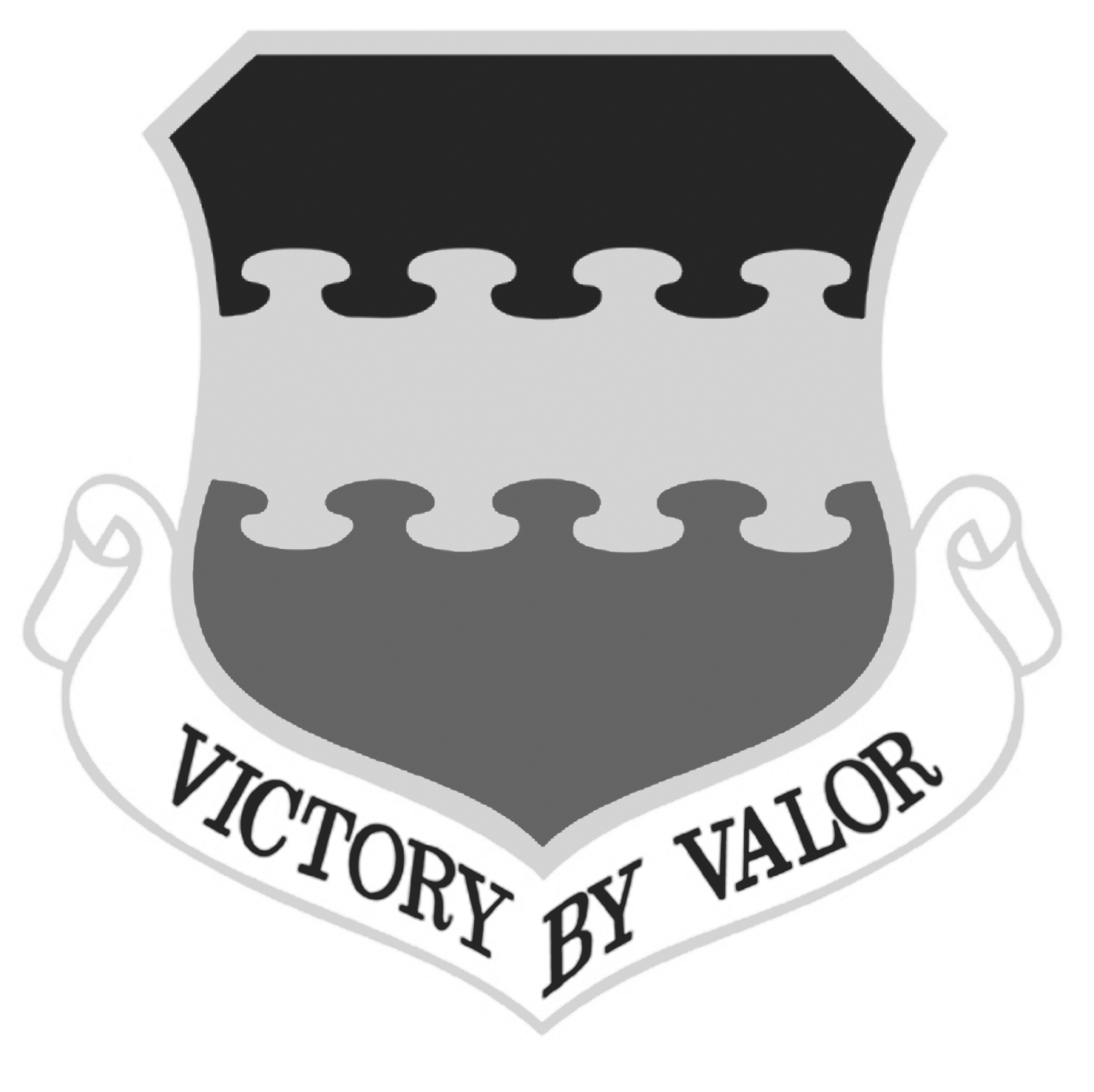 20th Fighter Wing Shield (Black & White)