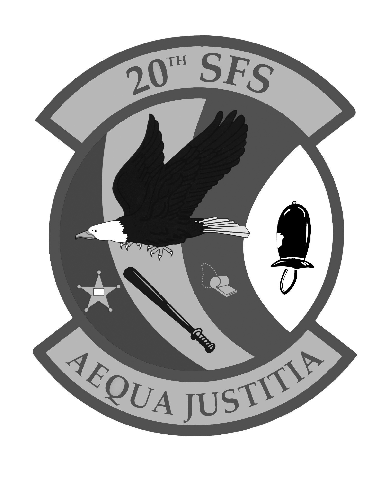 20th Security Forces Squadron logo (Black)