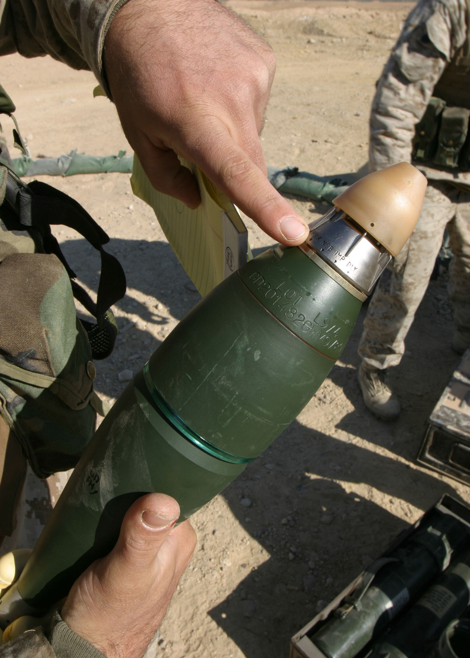 81mm mortar shell