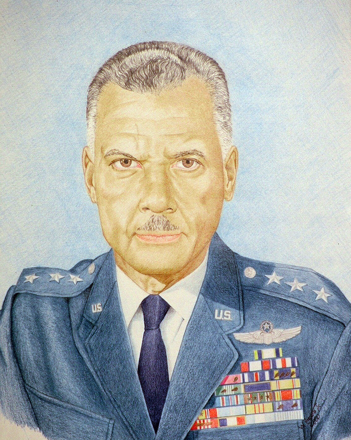 Artwork of Lt Gen BO Davis, Jr.