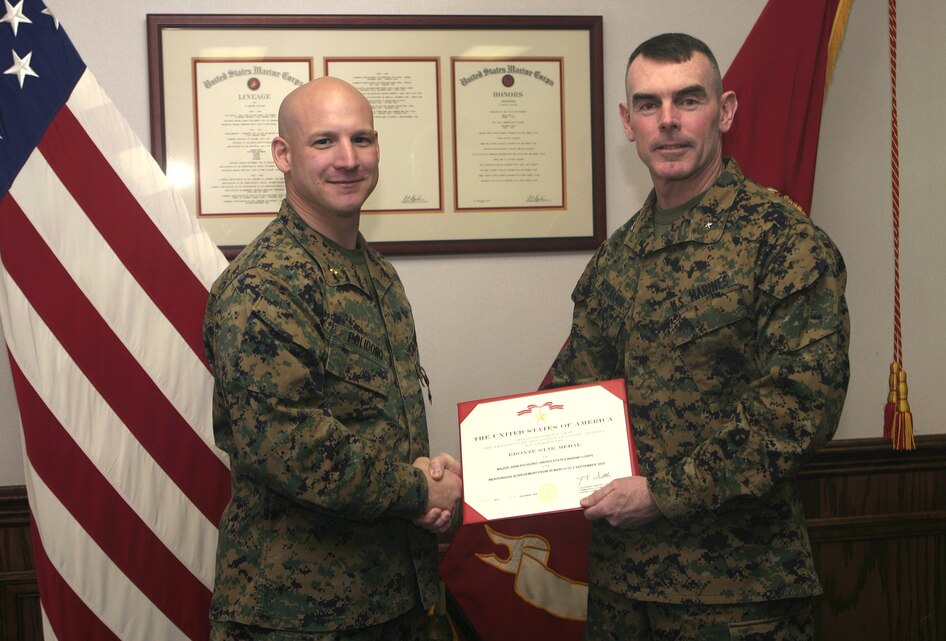 Rhode Islander honored with prestigious award > United States Marine ...