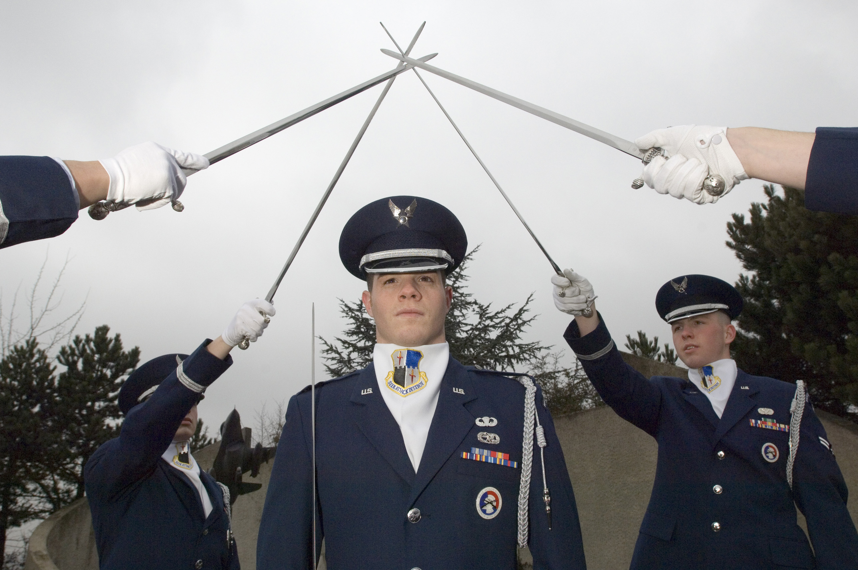 Airmen toss sabers to honor comrades > Air Force > Display