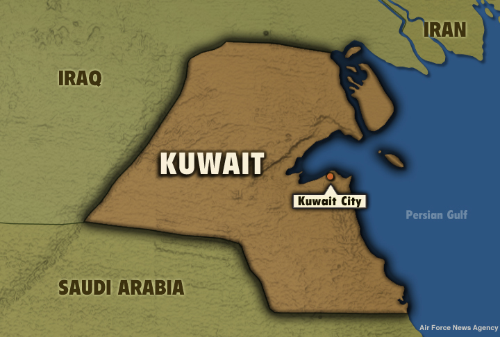 Map of Kuwait