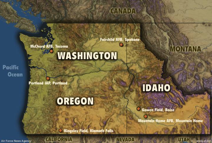 Map of Northwest United States