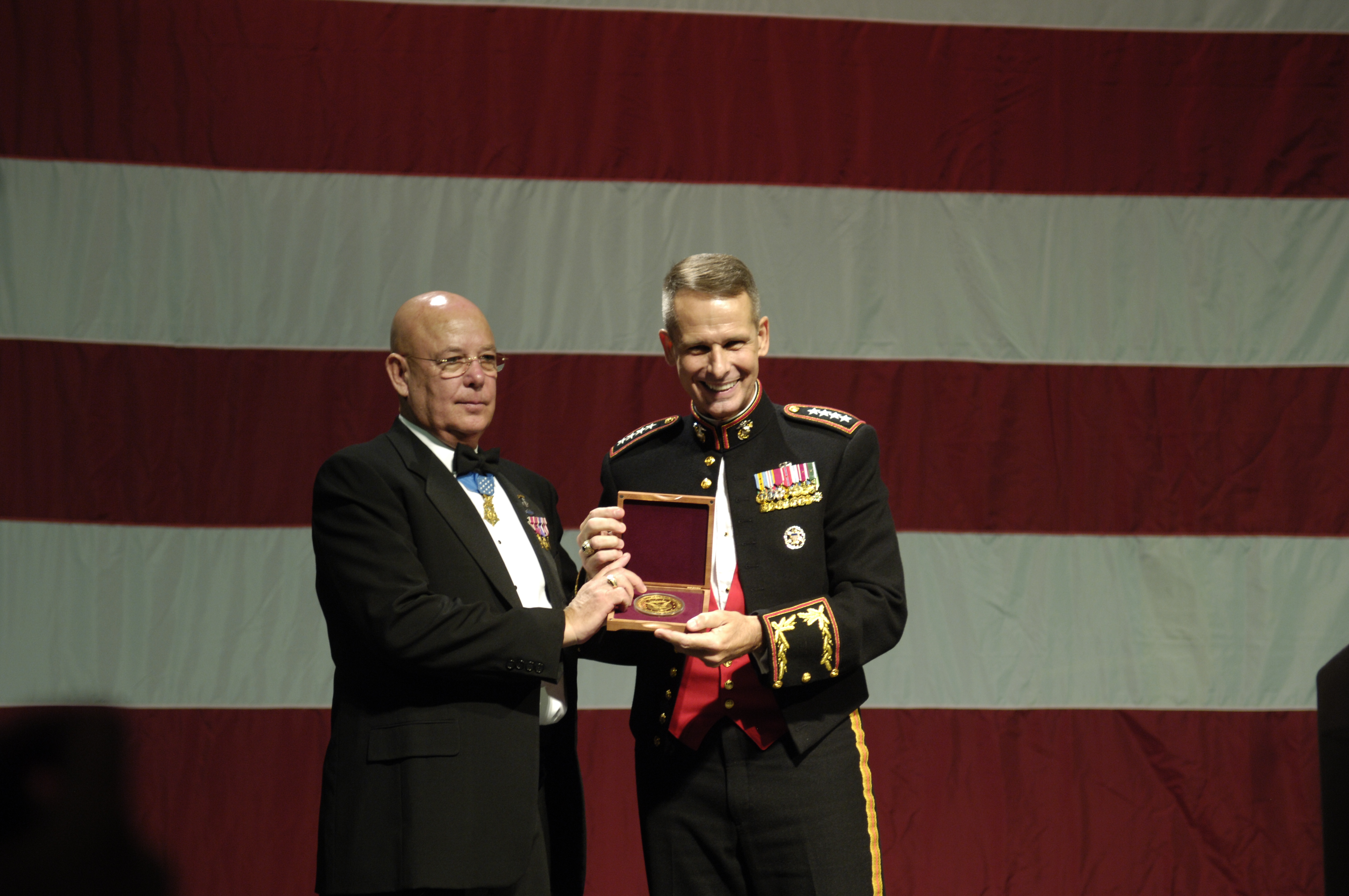 Chairman of the Joint Chiefs of Staff, Gen. Peter Pace, is presented ...
