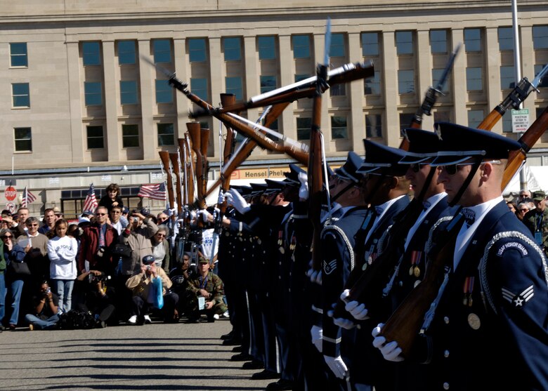 Air Force Drill Team demonstrates precision at Memorial Dedication > U ...