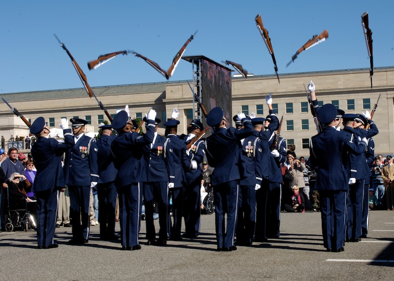 Air Force Drill Team demonstrates precision at Memorial Dedication > U ...