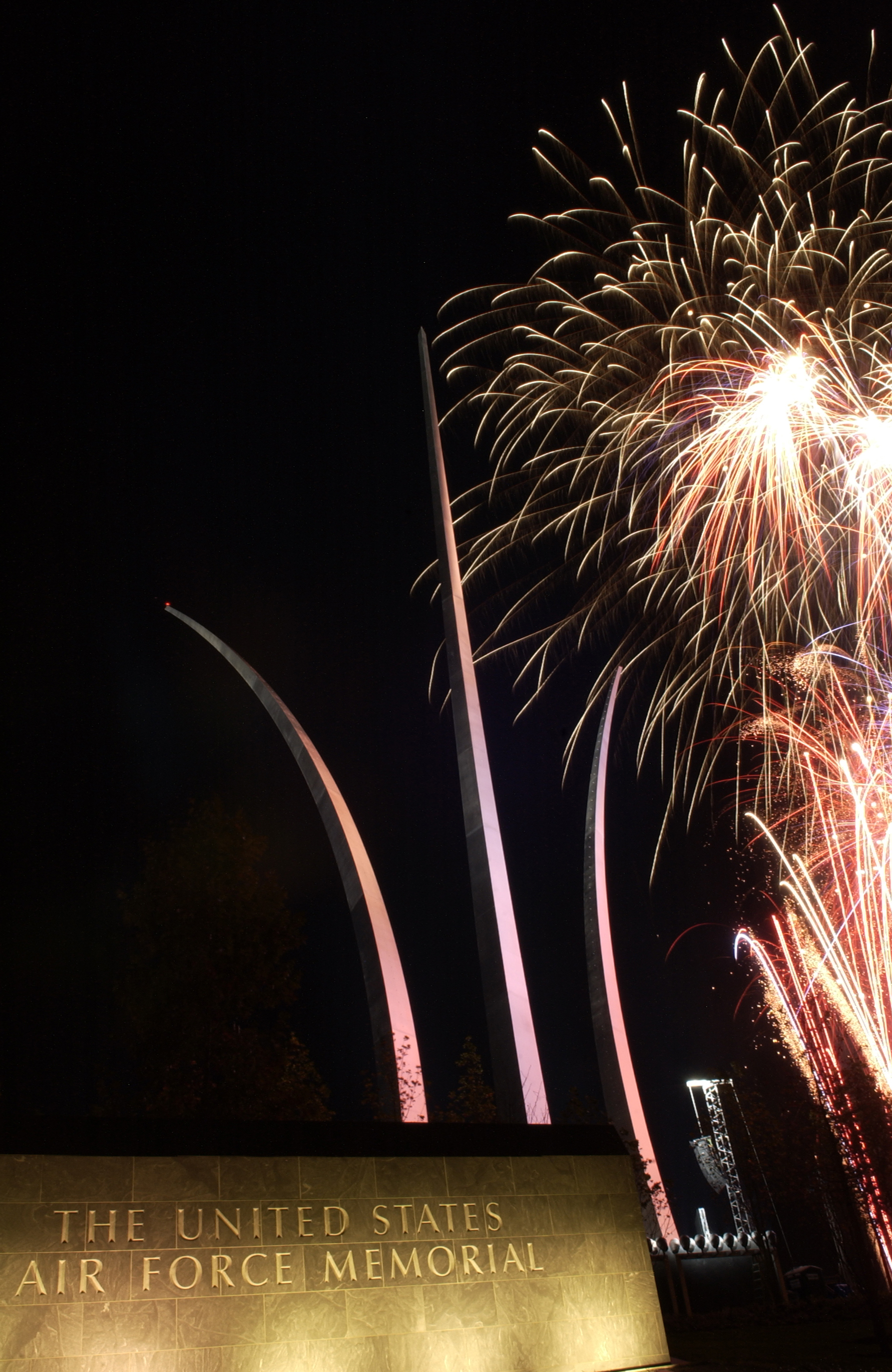 Fireworks light the night sky at memorial dedication event > U.S. Air ...