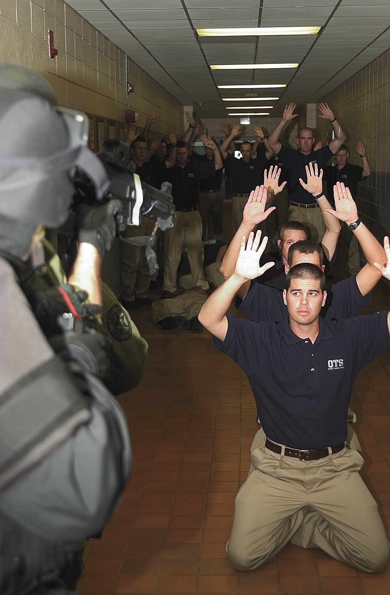 Officer trainees play hostage during mass drill > Air Education and ...