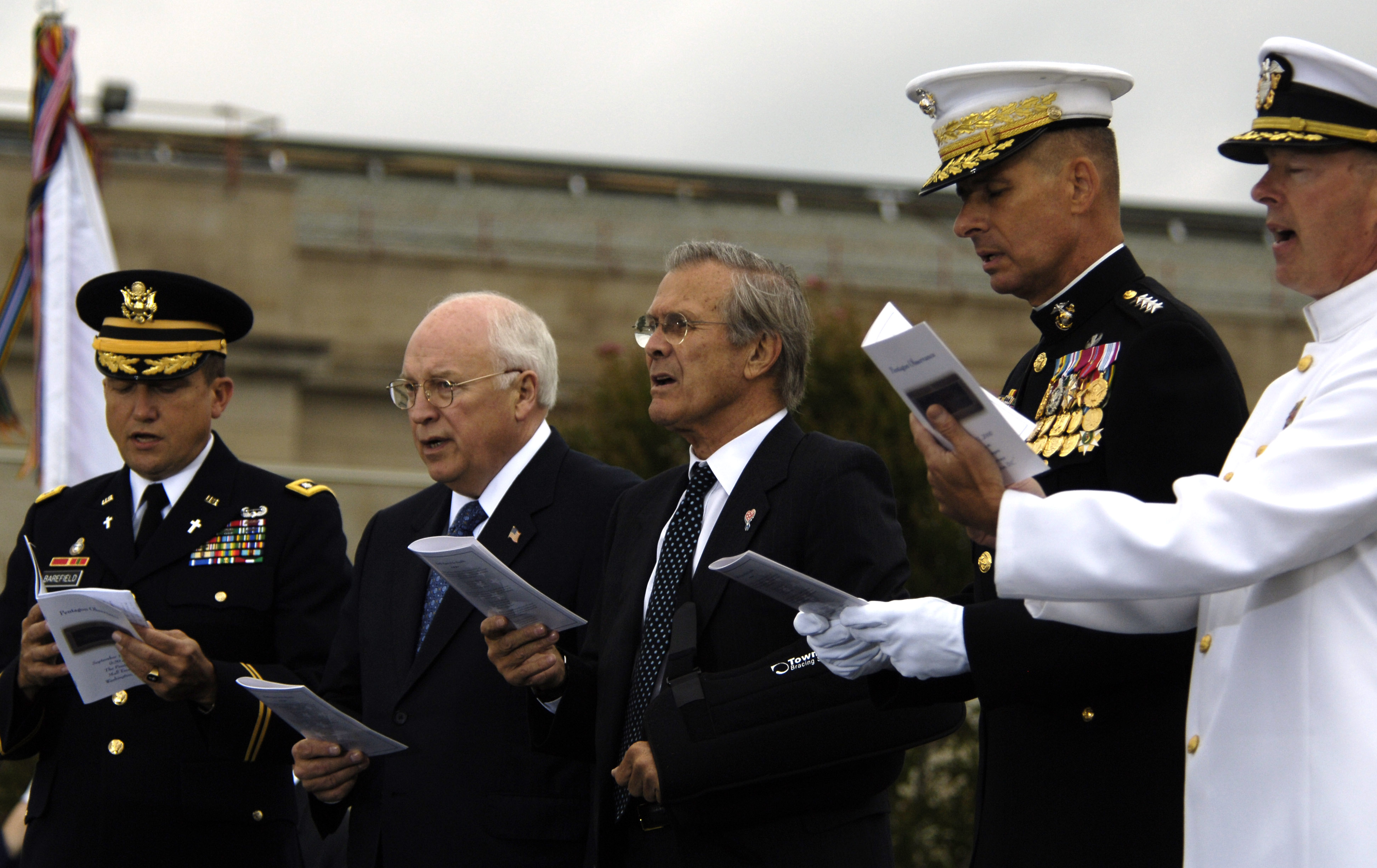 From left, U.S. Army Chaplain Lt. Col. William O. Barefield, Vice ...