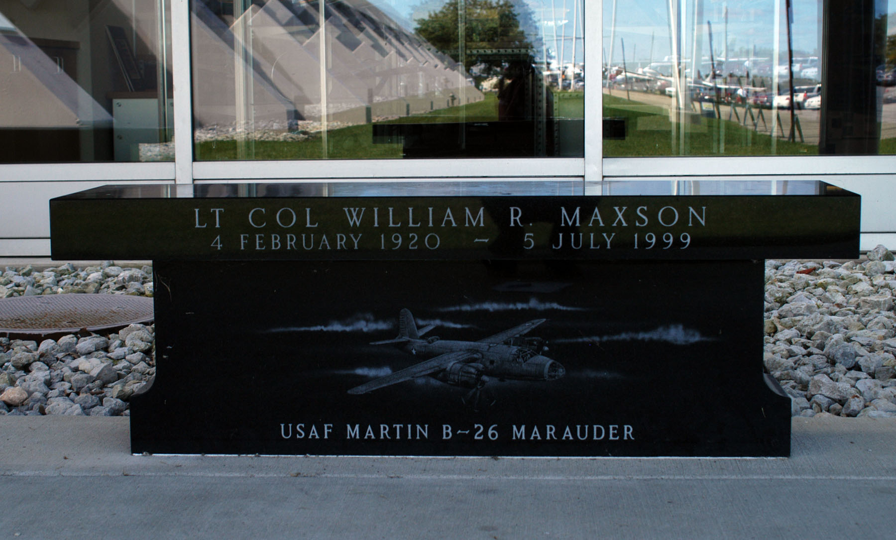Lt. Col. William R. Maxson memorial bench