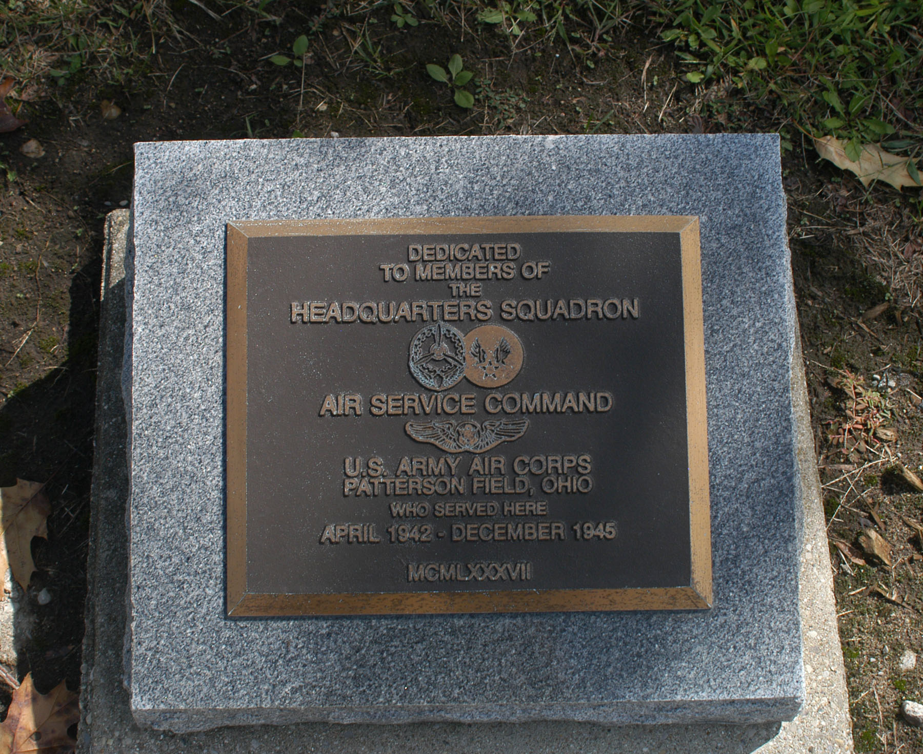 Headquarters Squadron - Air Service Command memorial