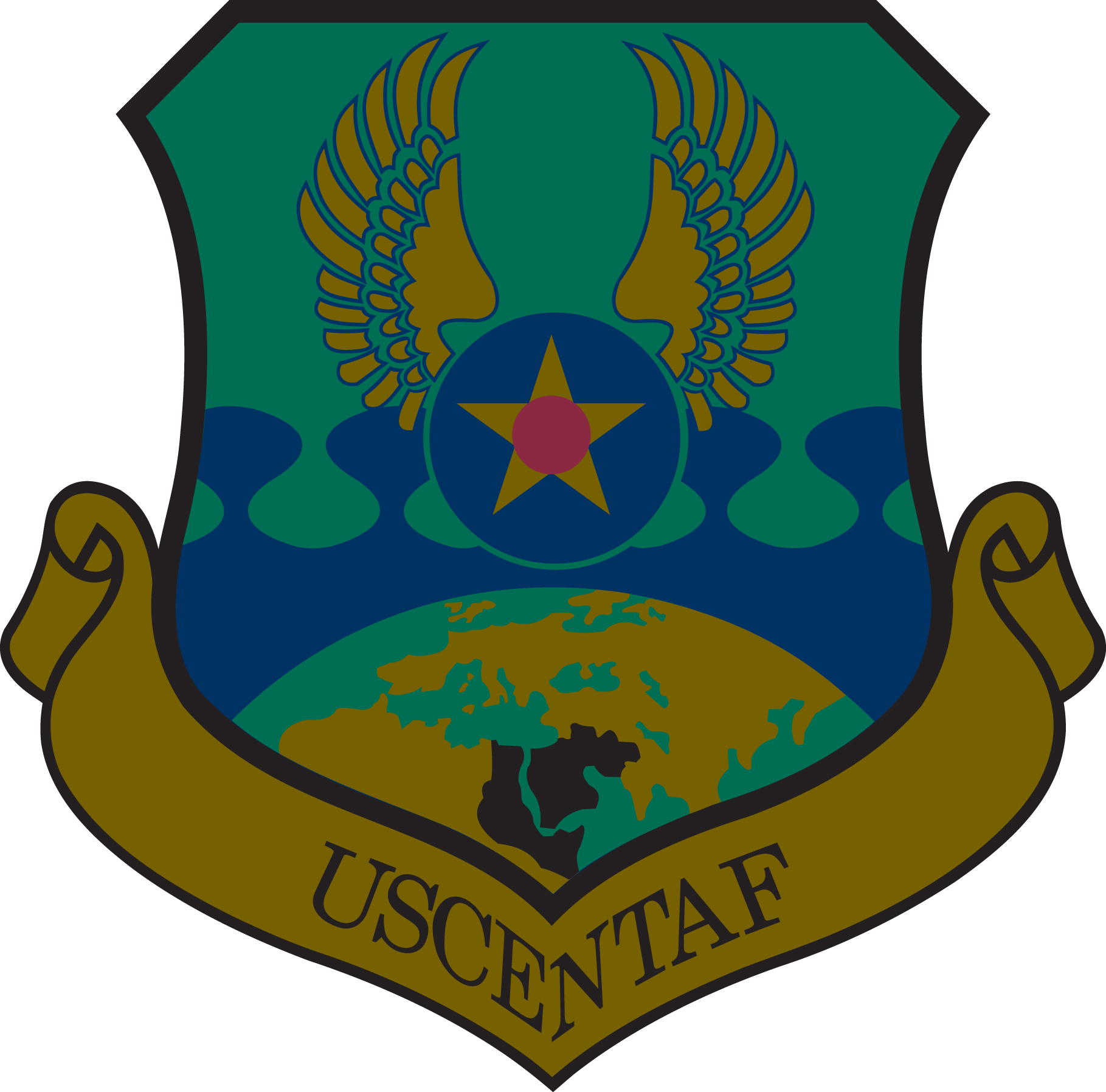 U.S. Central Air Force Shield (Camouflage)