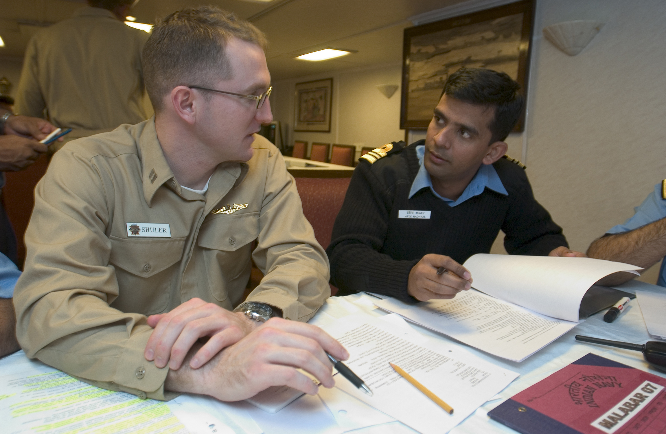 U.S. Navy Lt. John Shuler, submarine exercise planner primary action ...