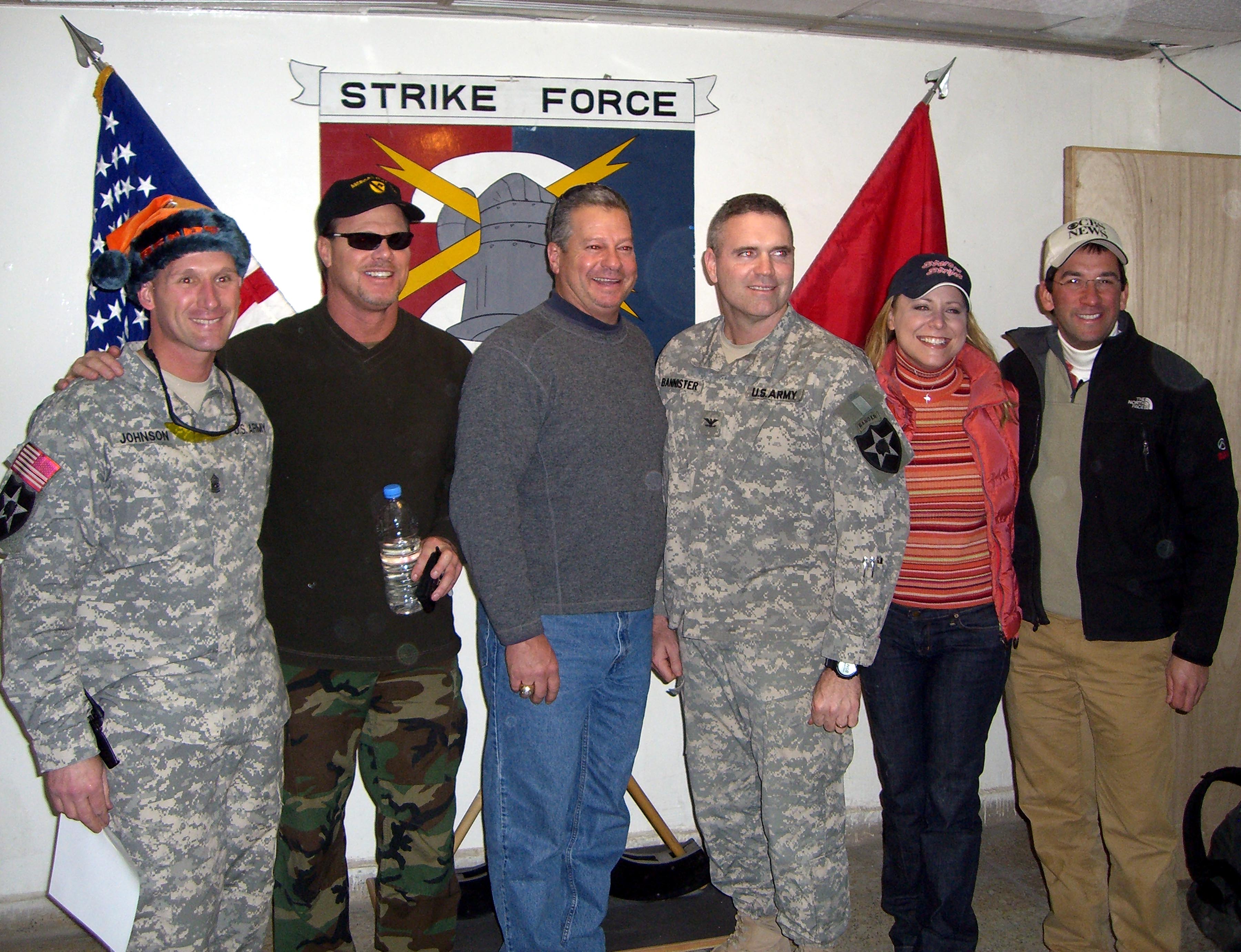 From left: Army Command Sgt. Maj. William M. Johnson, Jim McMahon ...