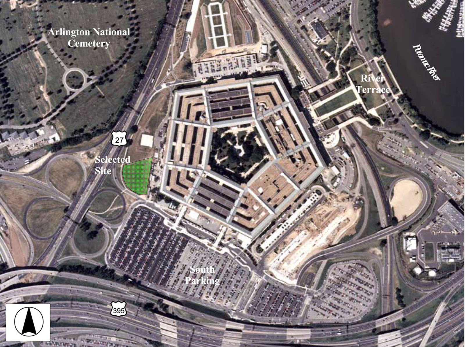 Pentagon Memorial Map
