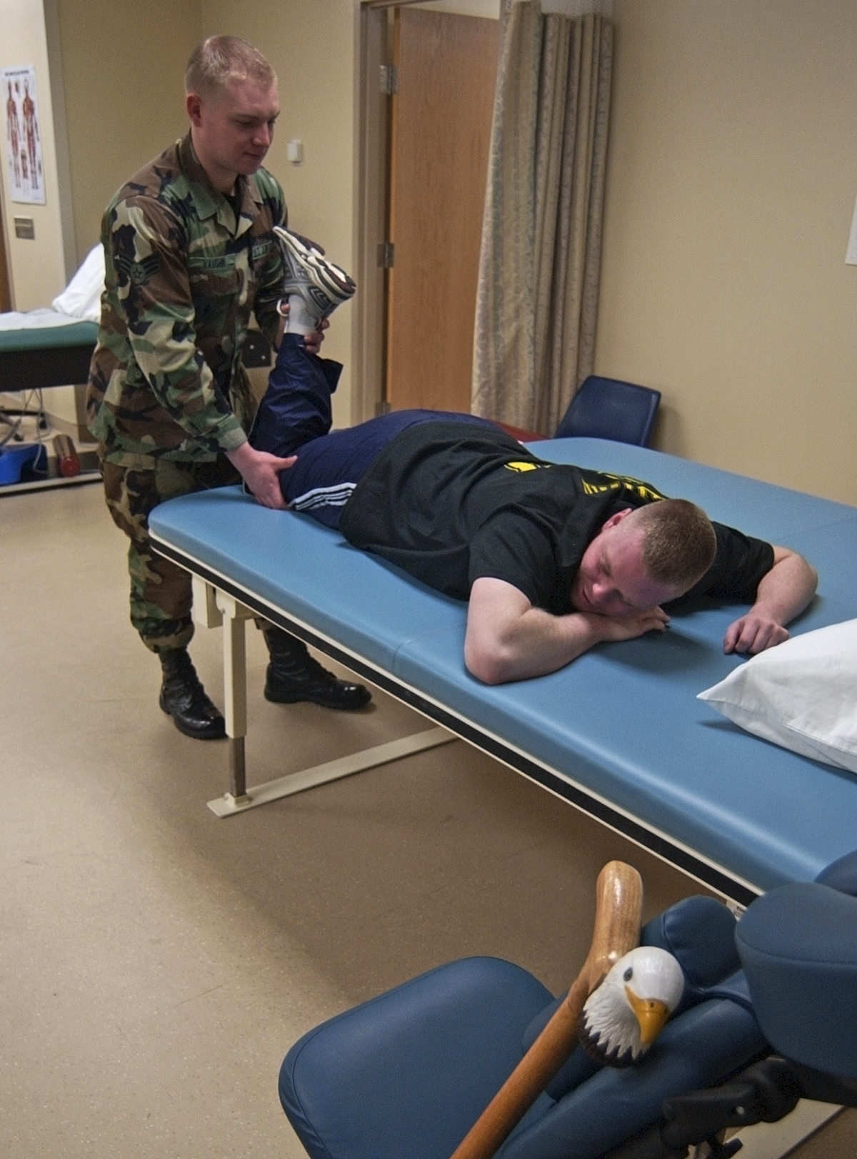 Injured soldier gets Air Force physical therapy