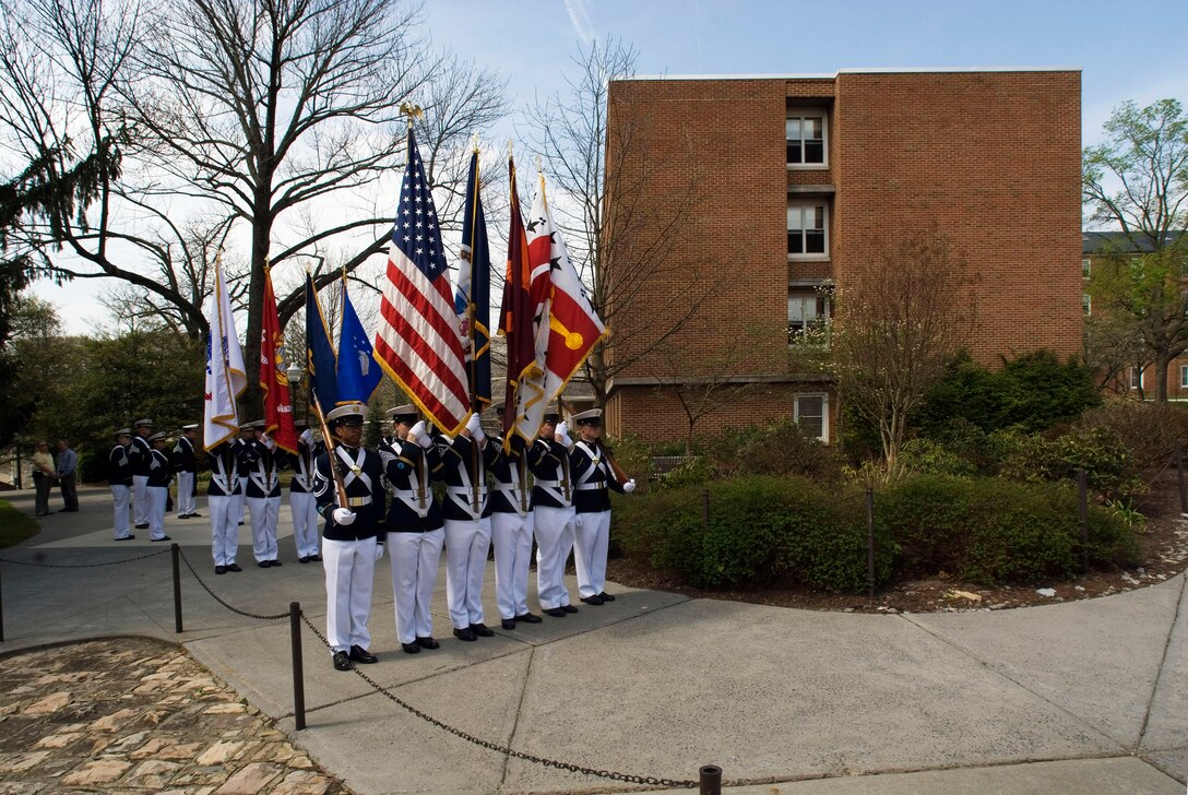Virginia Tech corps of cadets pay honors to one of their own