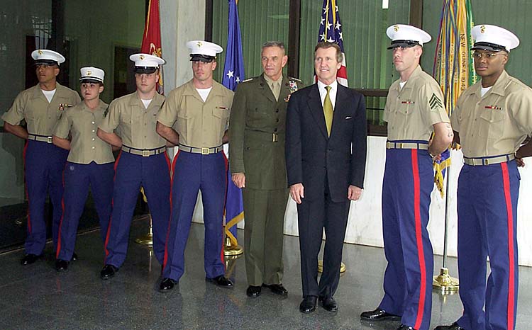 Defense Secretary William S. Cohen and Marine Corps Gen. Charles E ...