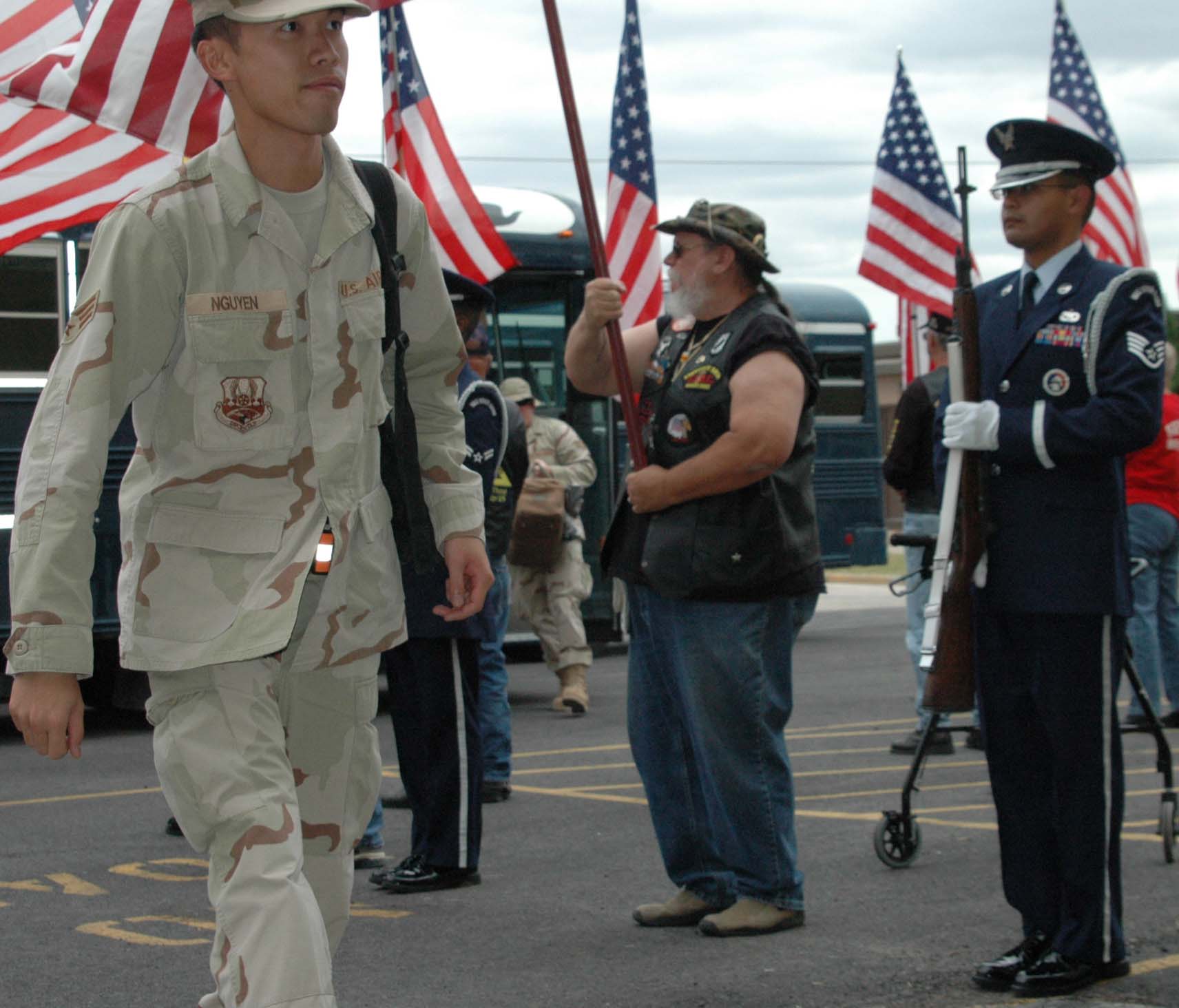 Patriot Guard Riders welcome home Airmen; integrate with Ellsworth's ...