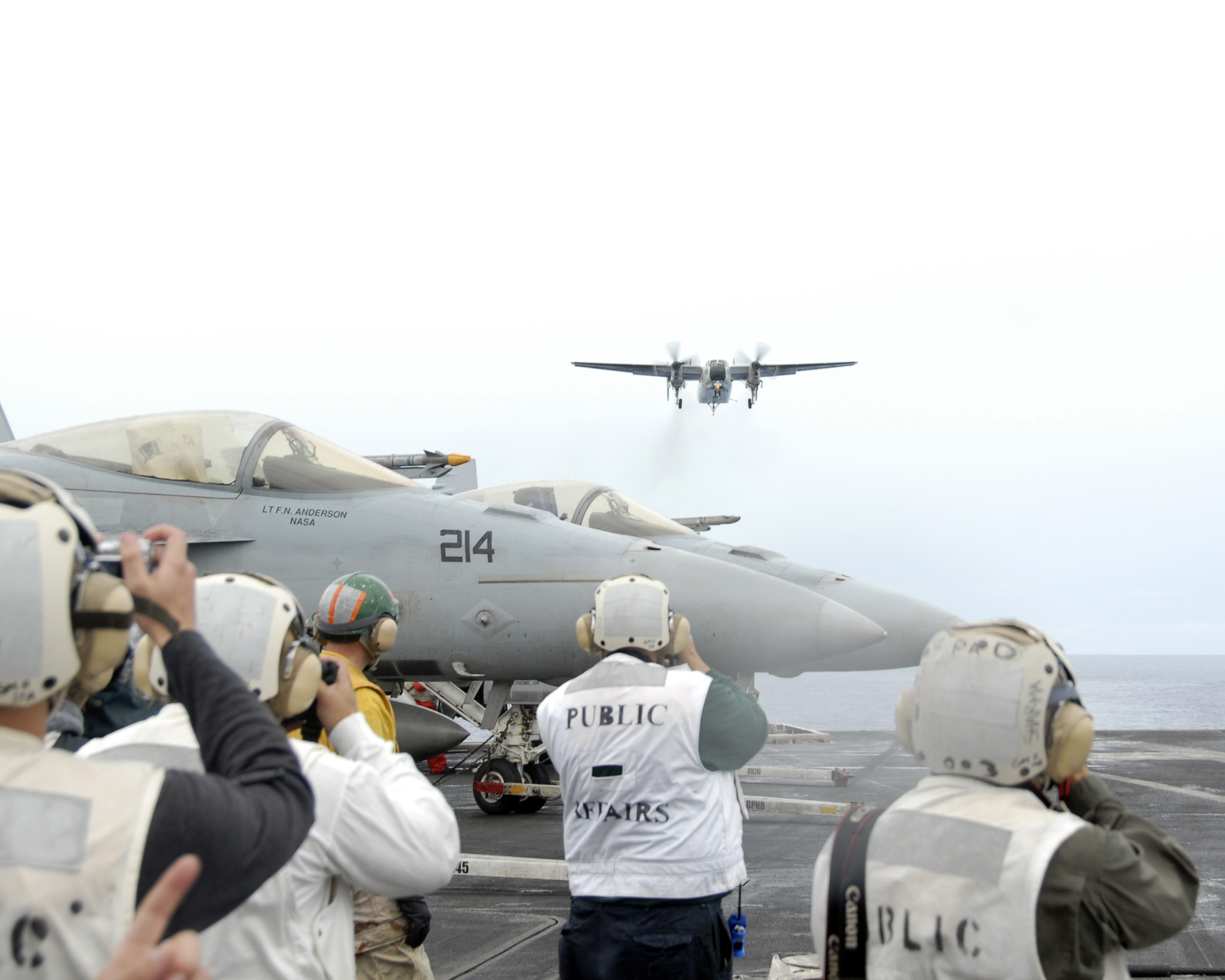 Air Force photographer views life aboard a Navy aircraft carrier ...