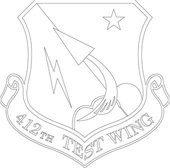 412th Test Wing Shield Black & White)