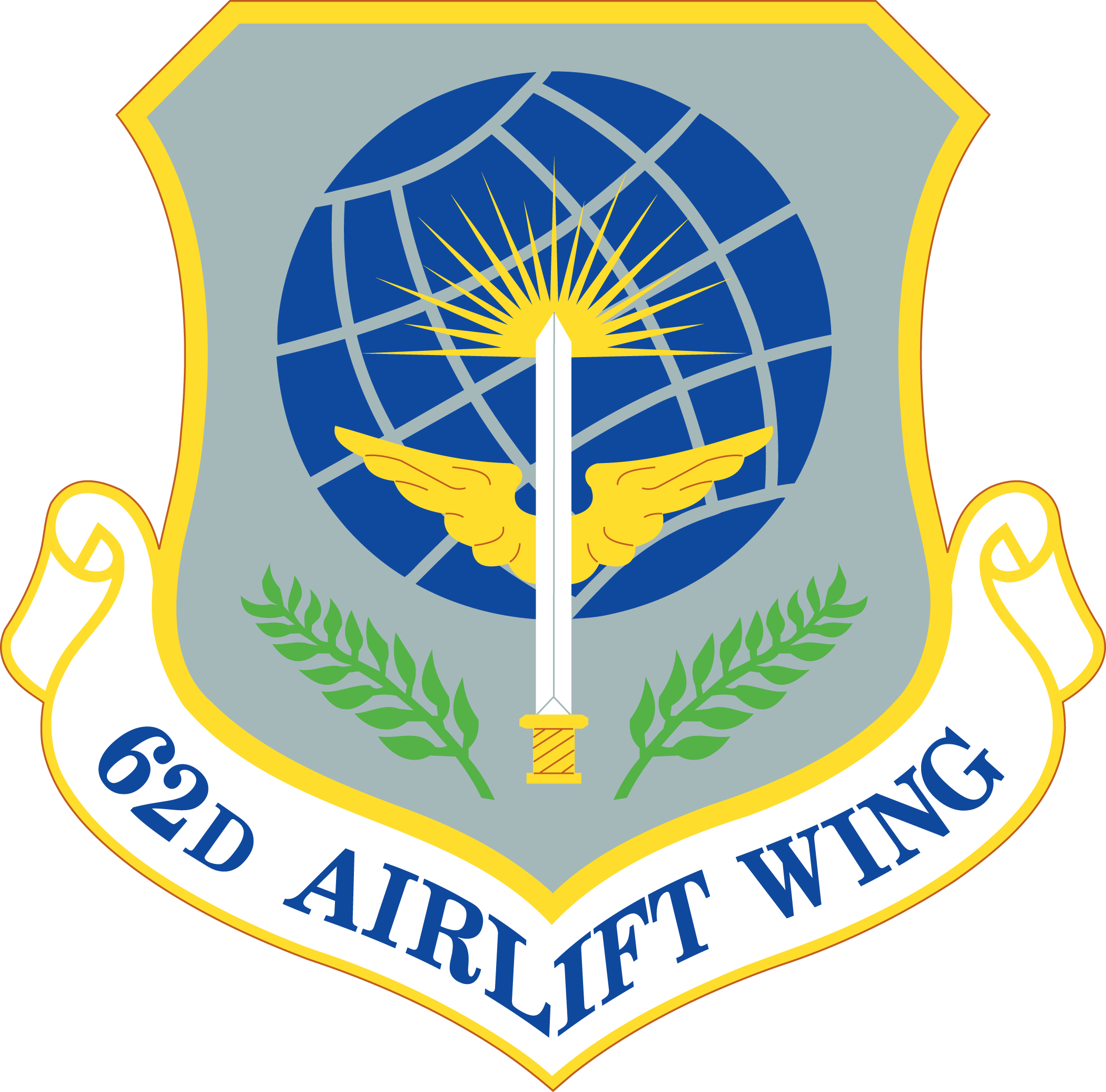 62d Airlift Wing Shield (Color)