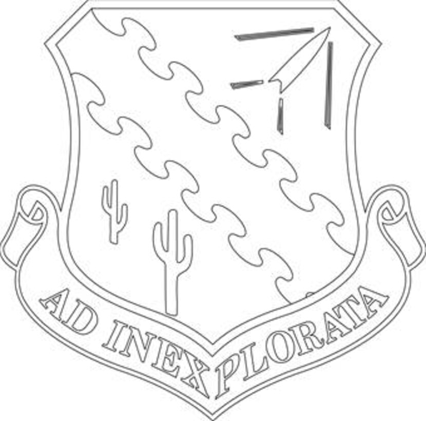 Air Force Flight Test Center Shield (Black&White)