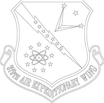 379th Air Expeditionary Wing Shield (Black&White)