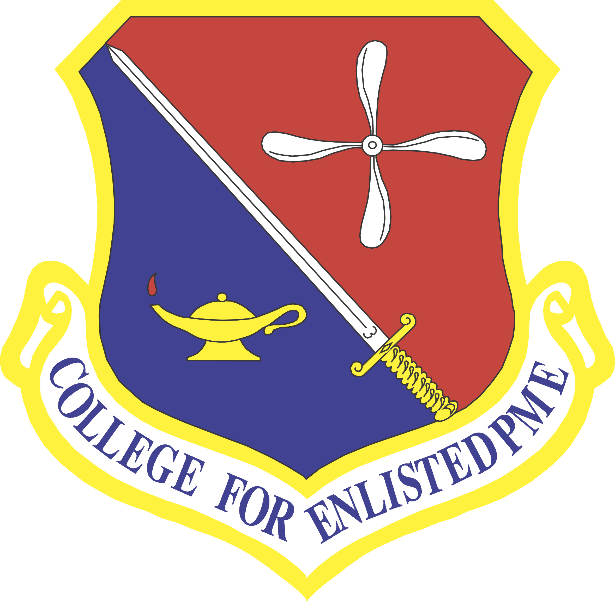 College For Enlisted PME Shield (Color)