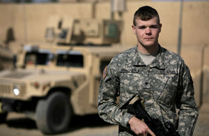 Army Spc. Gerald Bradner, 21, from Brookneal, Va., is an intelligence ...
