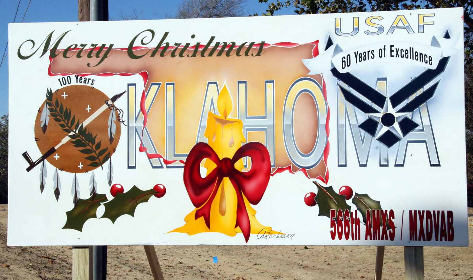 Signs of the season: Holiday cards line Tinker street > Tinker Air ...